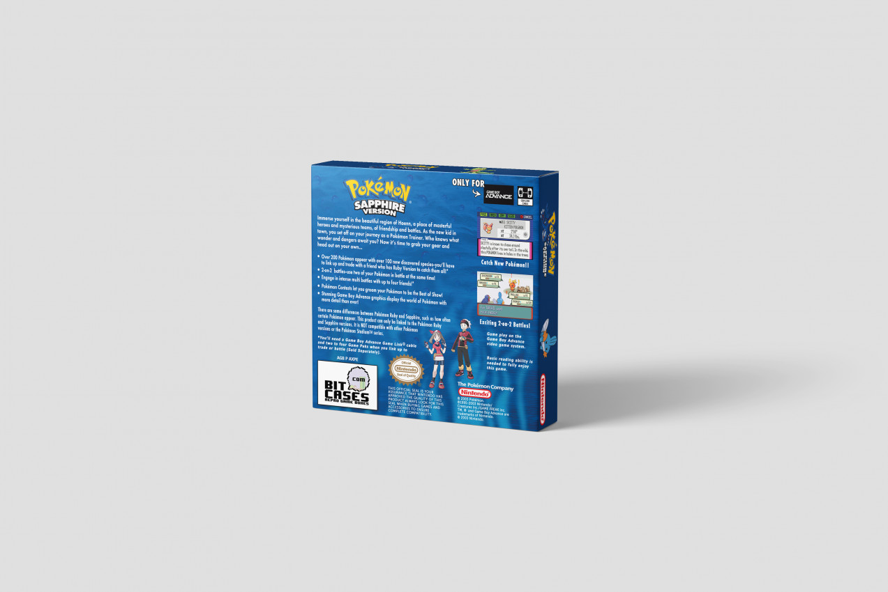 Pokemon Sapphire Version - Game Boy Advance Replacement Box